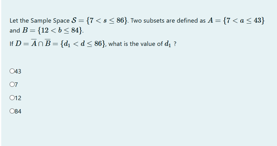 Solved Let the Sample Space S= {7