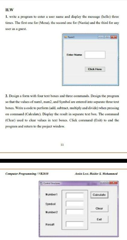 Solved H.W 1. write a program to enter a user name and | Chegg.com