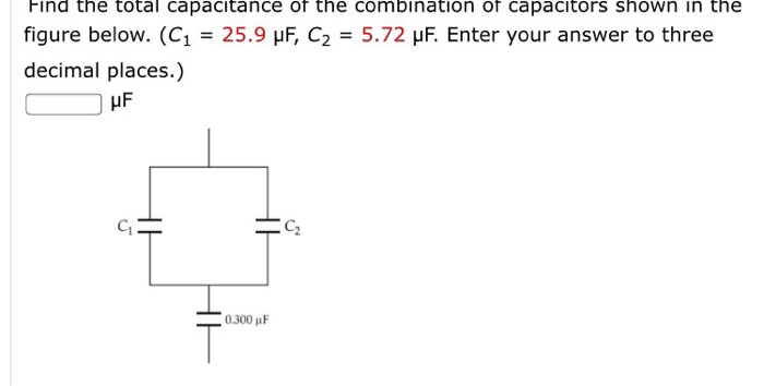 Solved Find the total capacitance or the combination or | Chegg.com