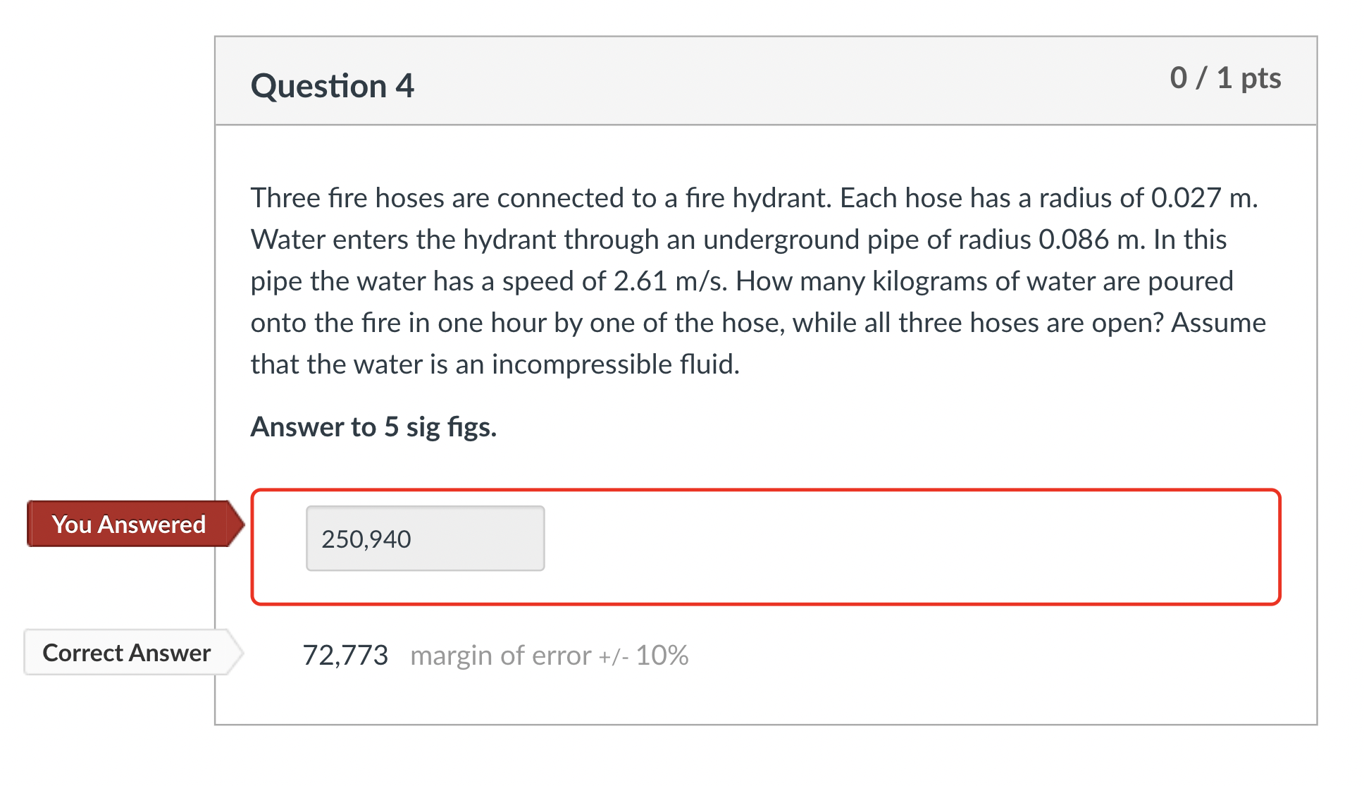 Solved Three fire hoses are connected to a fire hydrant. | Chegg.com