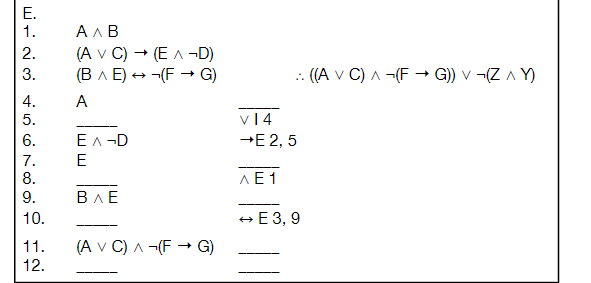 Solved Below you will find a completed proof that has some | Chegg.com