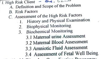 I. High Risk Client A. Definition and Scope of the | Chegg.com