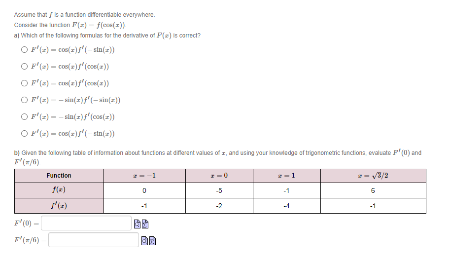 Solved Assume that f is a function differentiable | Chegg.com
