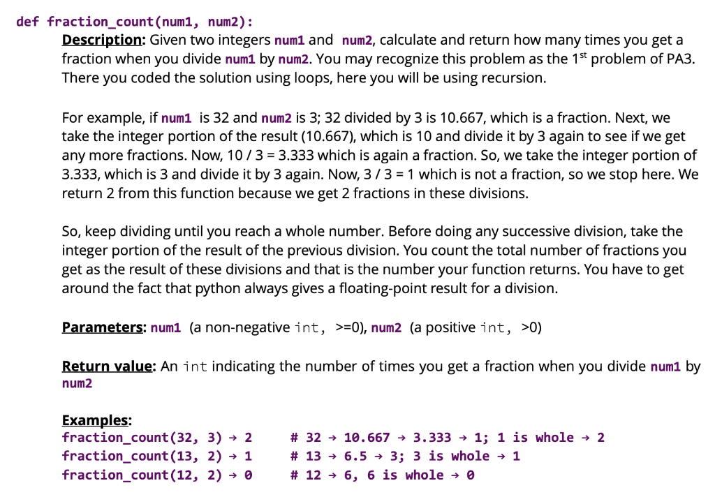 Solved Guidelines and Restrictions . You must use recursion | Chegg.com