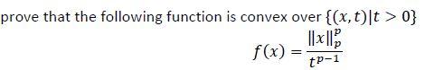 Solved prove that the following function is convex over | Chegg.com