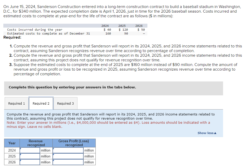 Solved On June 15, 2024, Sanderson Construction entered into | Chegg.com
