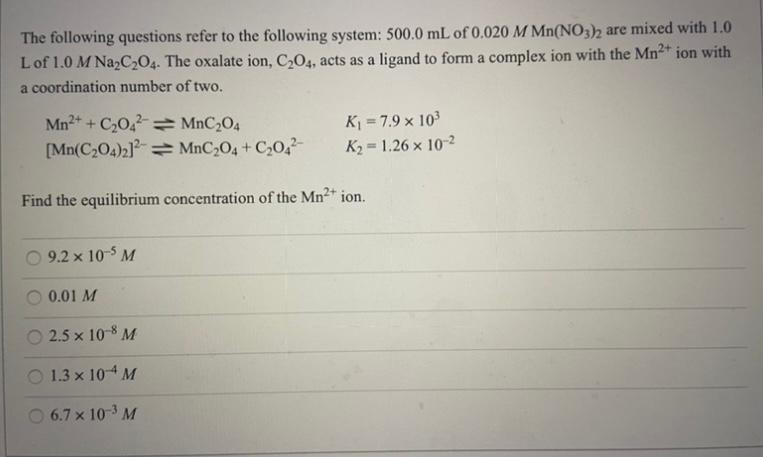 Solved The following questions refer to the following | Chegg.com