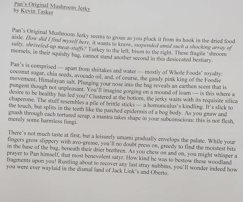 Pan's Original Mushroom Jerky by Kevin Tasker Pan's | Chegg.com