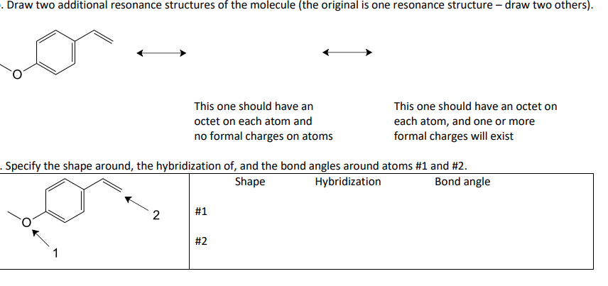 Solved .Draw two additional resonance structures of the | Chegg.com