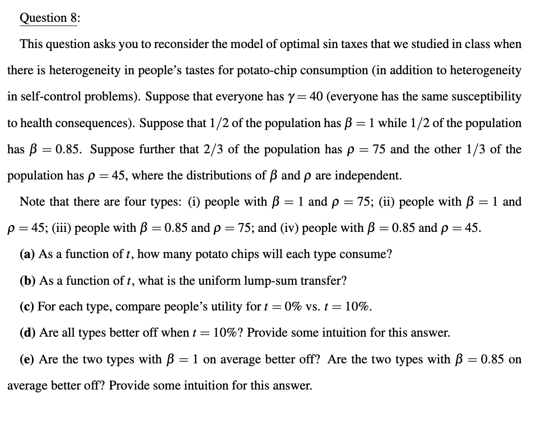 Solved This question asks you to reconsider the model of | Chegg.com