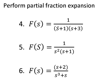 Solved Perform partial fraction expansion 4. | Chegg.com