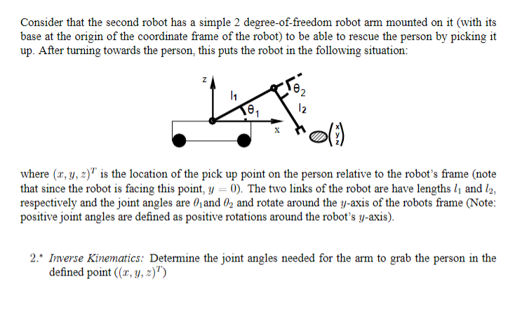 Consider that the second robot has a simple 2 | Chegg.com