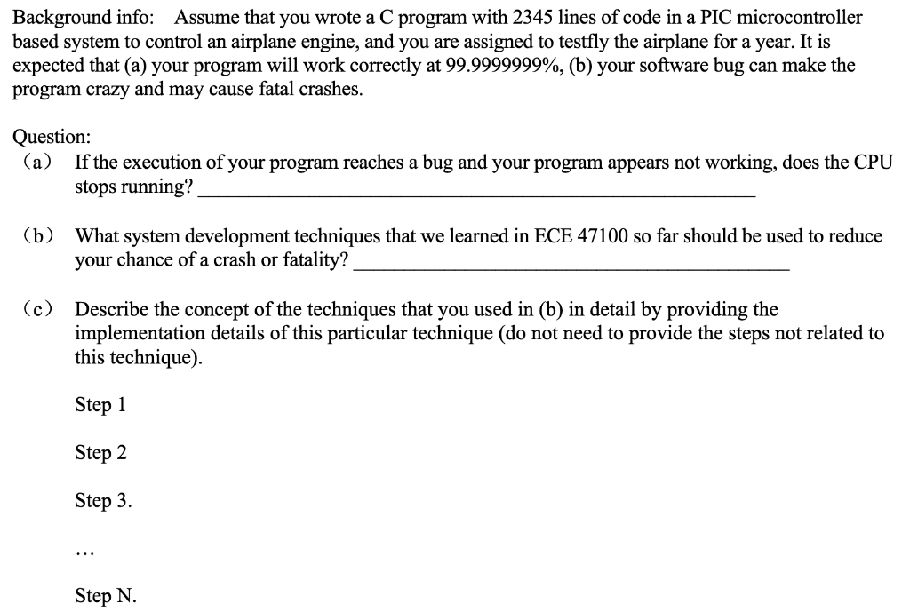 Solved Background info: Assume that you wrote a C program | Chegg.com