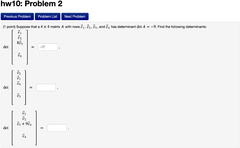 Solved hw10: Problem 2 Previous Problem Problem List Next | Chegg.com