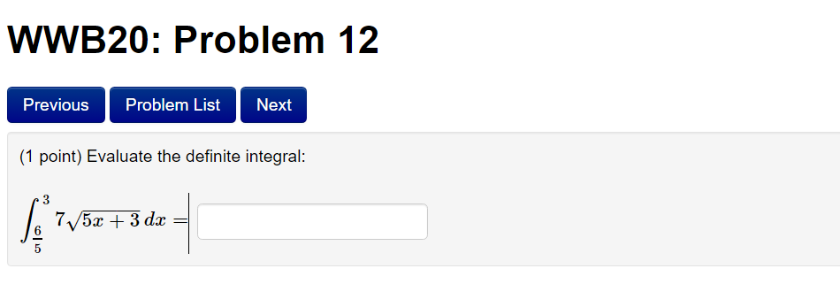 Solved WWB20: Problem 11 Previous Problem List Next (1 | Chegg.com