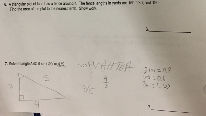 Solved 6. A triangular plot of land has a fence around it. | Chegg.com