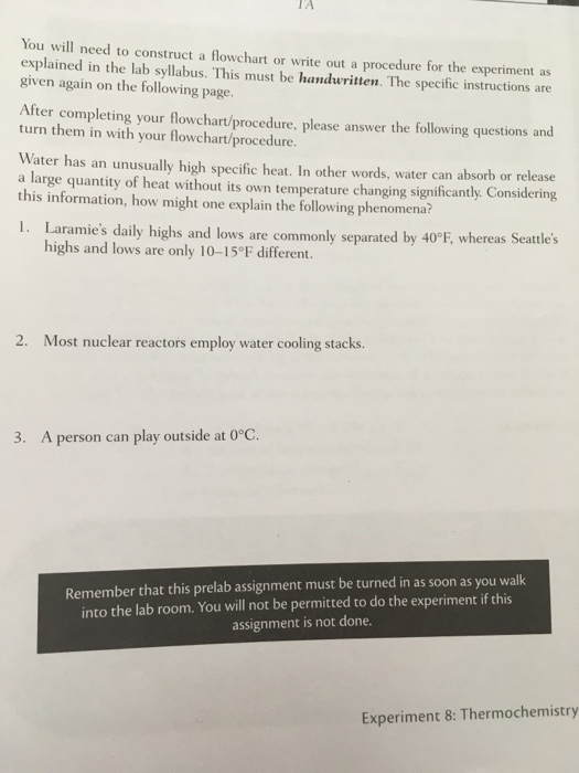 Solved TA You will need to construct a flowchart or write | Chegg.com