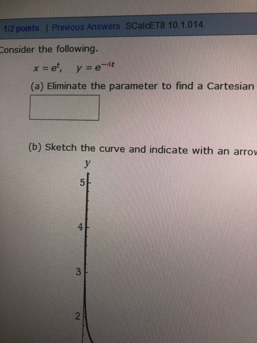 Solved 1/2 points | Previous Answers SCalcET8 10.1.014. | Chegg.com