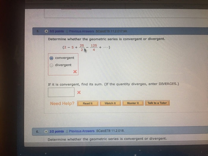 Solved Determine whether the geometric series is convergent | Chegg.com