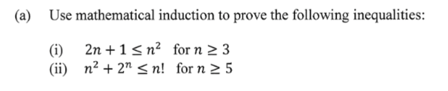 Solved a) Use mathematical induction to prove the following | Chegg.com