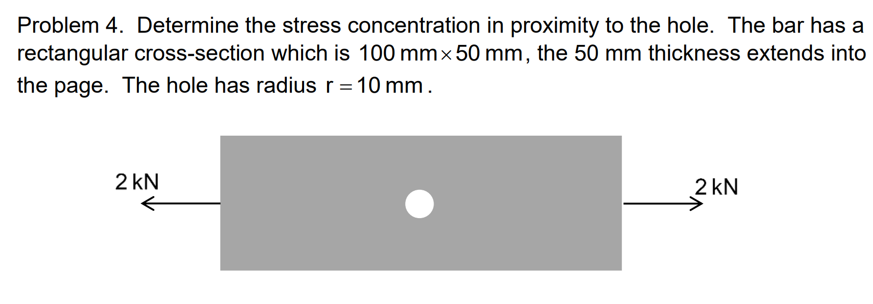 Solved Problem 4. Determine the stress concentration in | Chegg.com