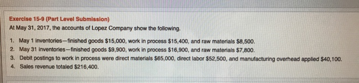Solved Exercise 15-9 (Part Level Submission) At May 31, | Chegg.com