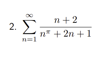 Solved Using a comparison test determine which of the | Chegg.com