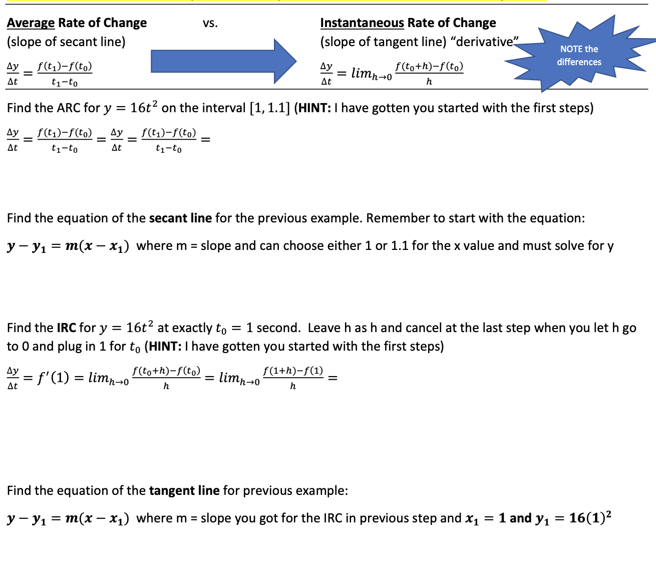 Solved Average Rate of Change (slope of secant line) | Chegg.com