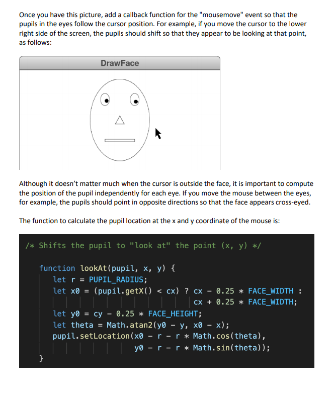Part 2. Use the GOval, Gline, and GRect classes to | Chegg.com