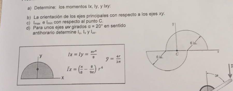 Solved a) Determine the moments lx and lxy b) The | Chegg.com