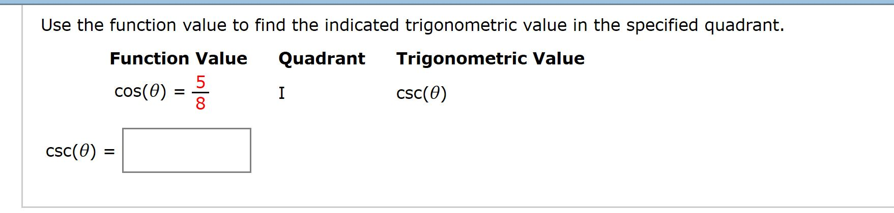Solved Use the function value to find the indicated | Chegg.com