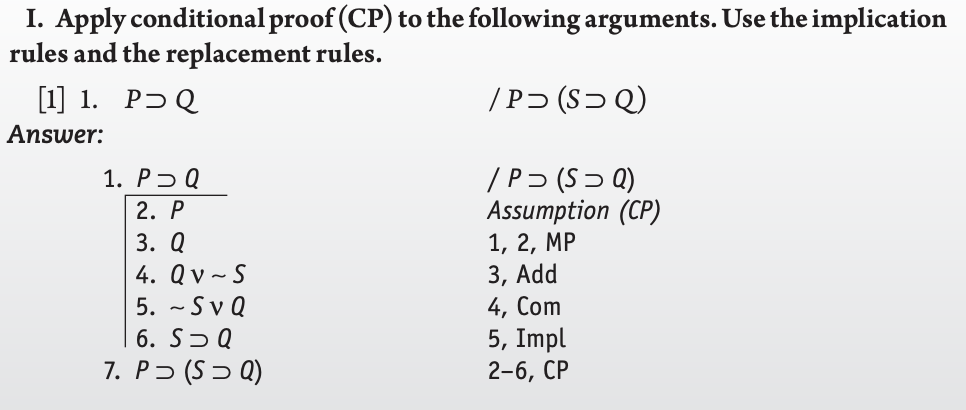 Solved I. Apply conditional proof (CP) to the following | Chegg.com