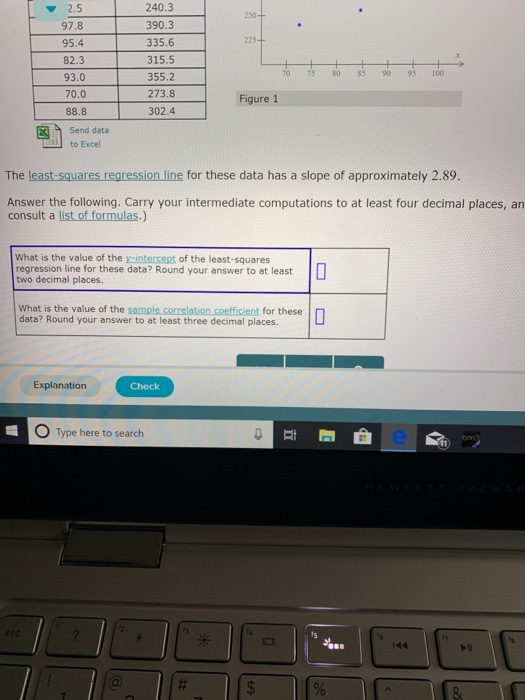Solved OREGRESSION AND CORRELATION Computing the sample | Chegg.com