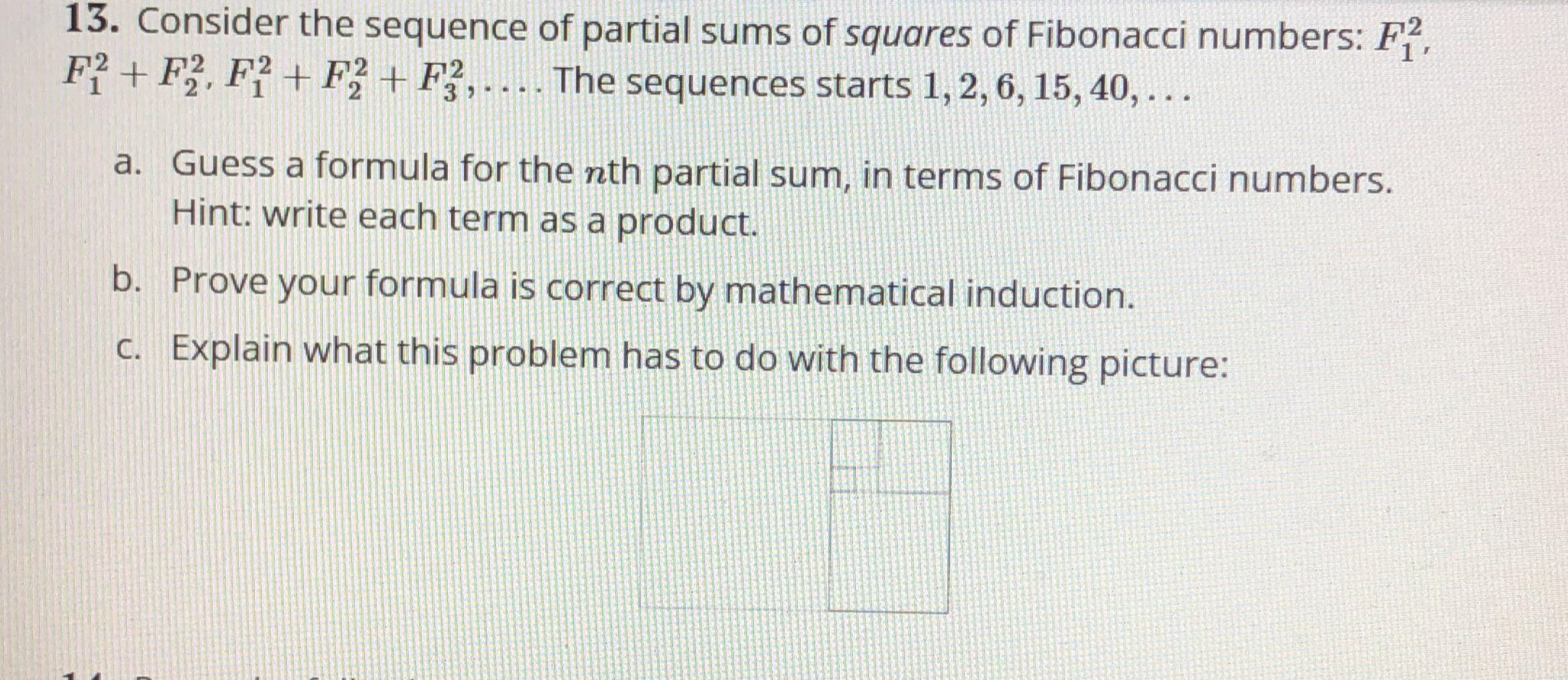 Solved 13. Consider the sequence of partial sums of squares | Chegg.com