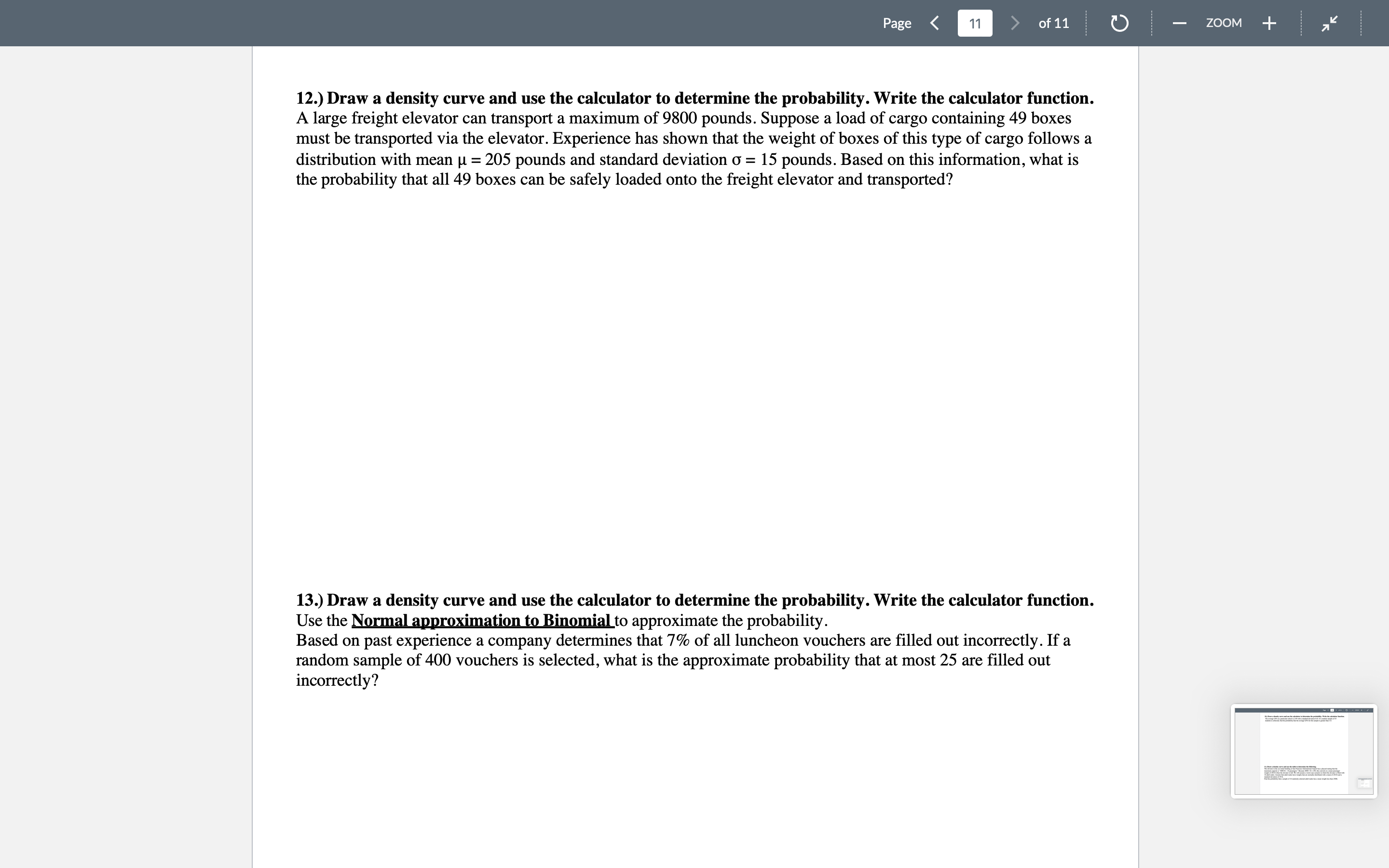 Solved 10.) Draw a density curve and use the calculator to | Chegg.com