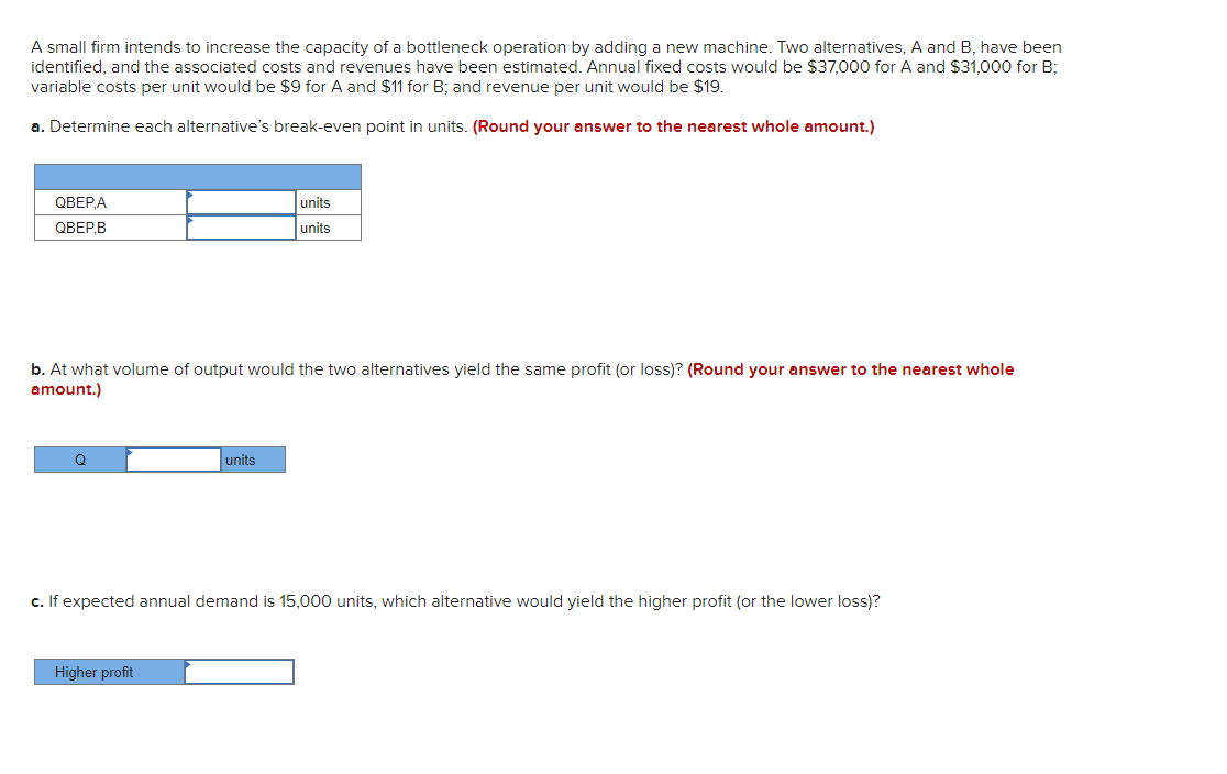 Solved A small firm intends to increase the capacity of a | Chegg.com