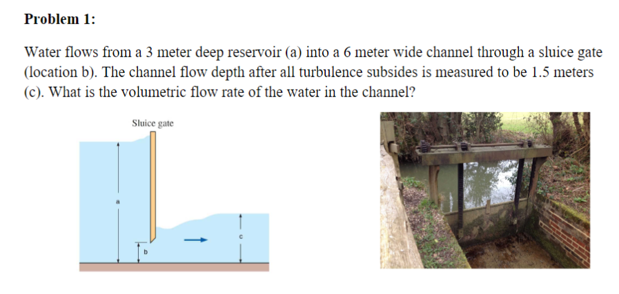 Solved Water flows from a 3 meter deep reservoir (a) into a | Chegg.com