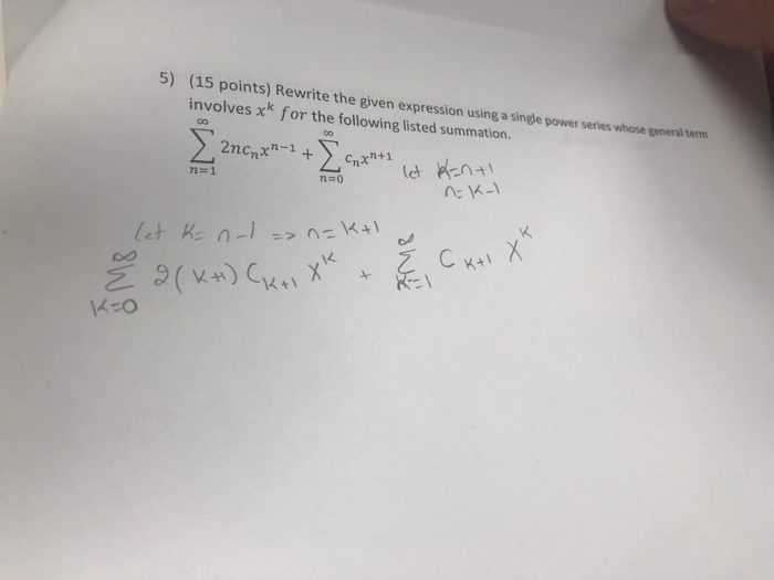 Solved 5) (15 points) Rewrite the given expression using a | Chegg.com
