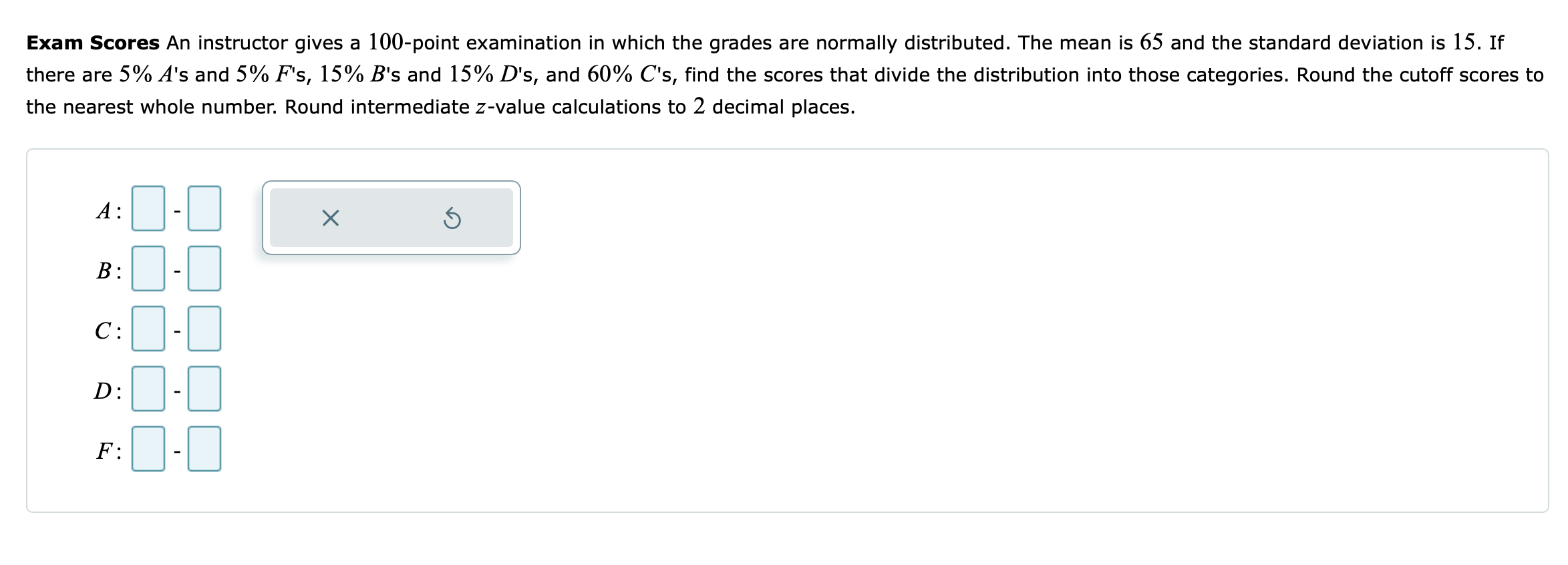 Solved Exam Scores An instructor gives a 100-point | Chegg.com