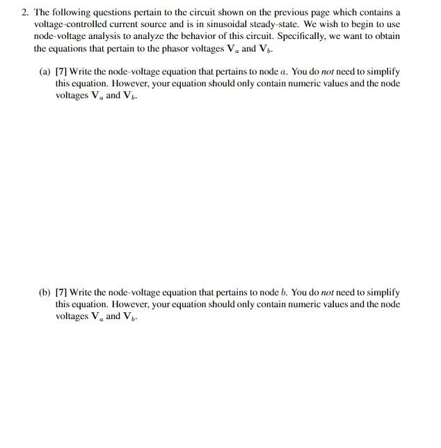 Solved The following questions pertain to the circuit shown | Chegg.com