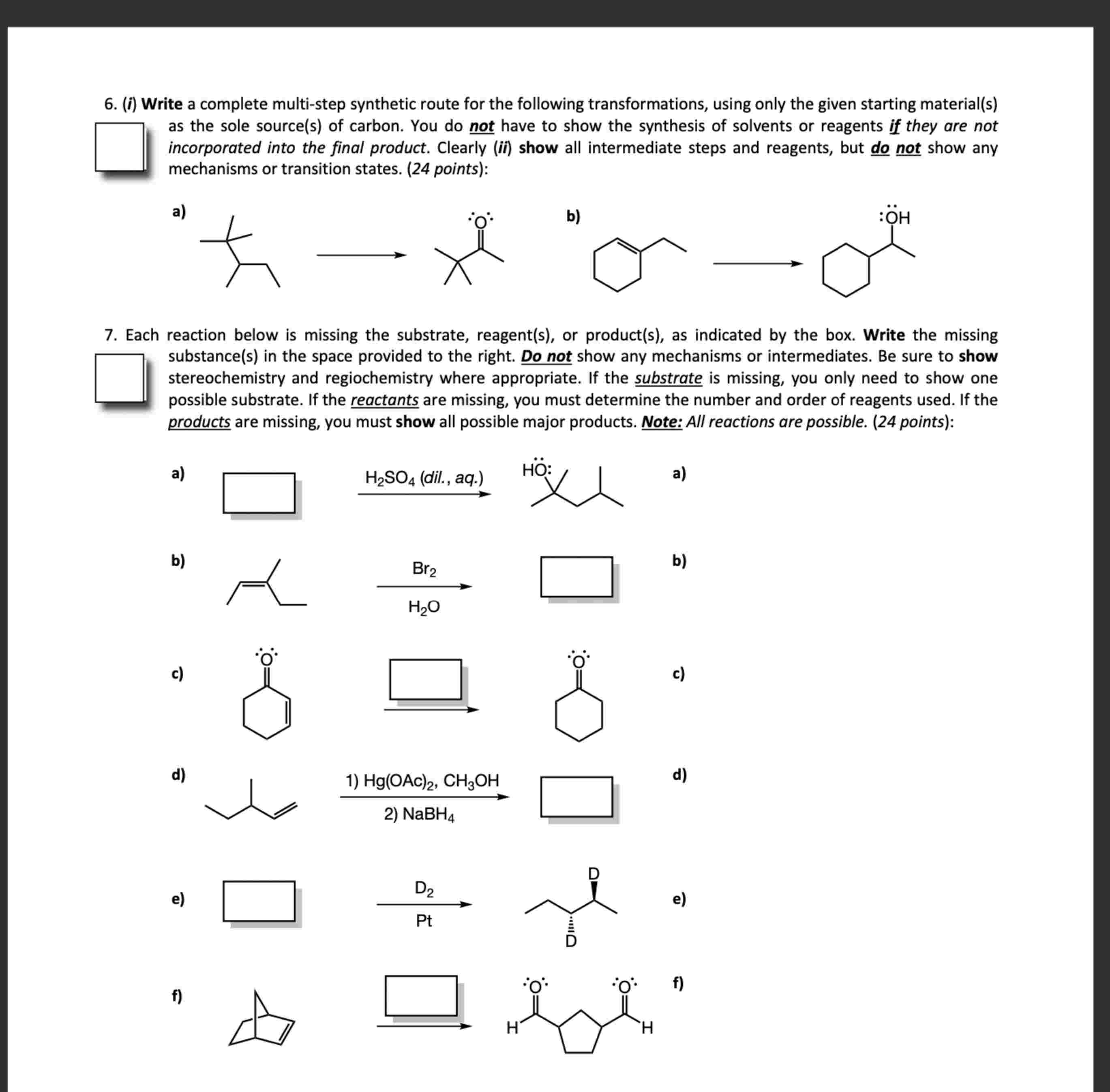 Solved (i) ﻿Write a complete multi-step synthetic route for | Chegg.com