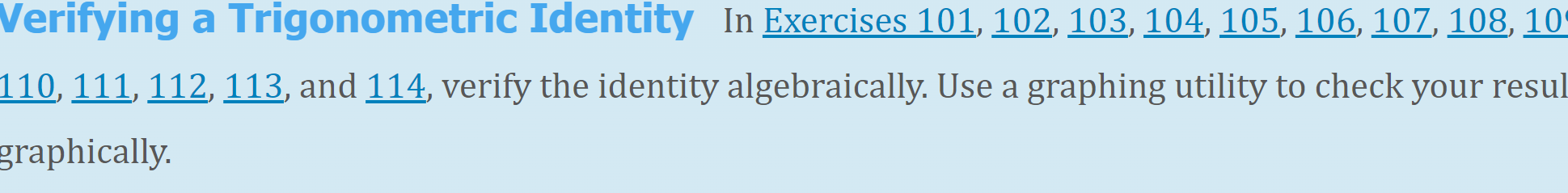 Solved Verifying a Trigonometric Identity In Exercises 101, | Chegg.com