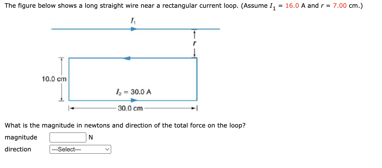 Solved The figure below shows a long straight wire near a | Chegg.com