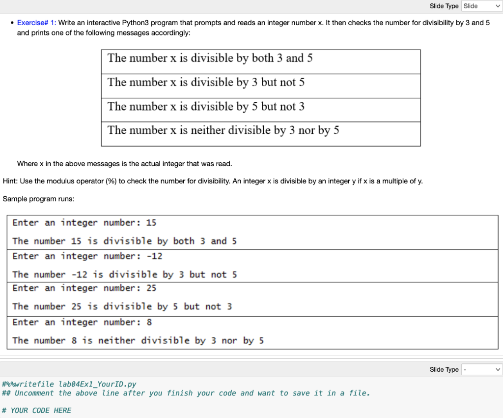 Solved Slide Type Slide • Exercise 1 Write An Interactive 5498