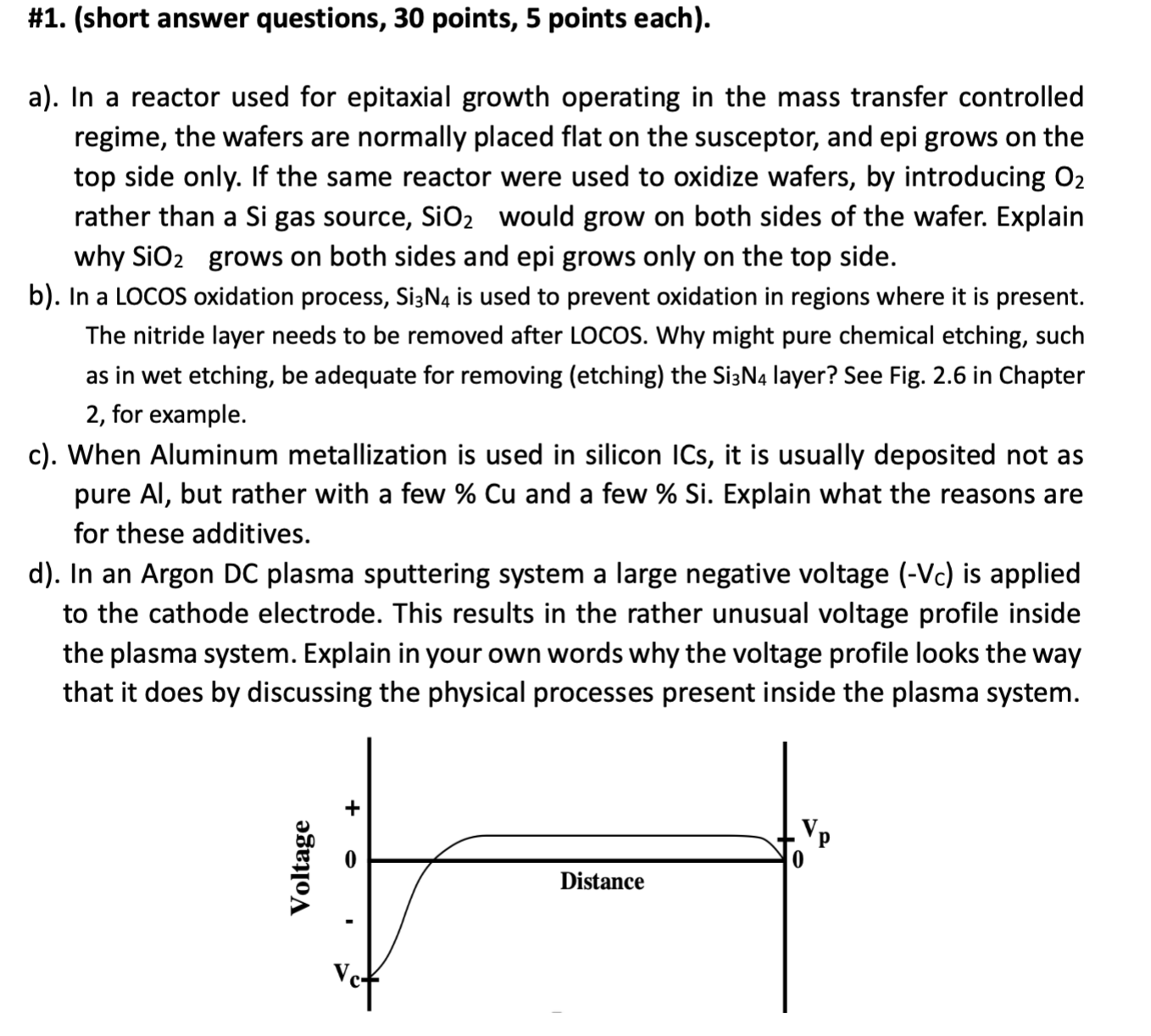 Solved #1. (short answer questions, 30 ﻿points, 5 ﻿points | Chegg.com