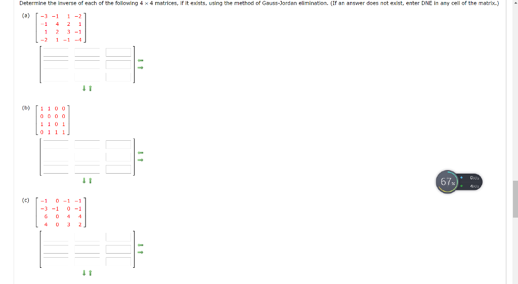Solved Determine the inverse of each of the following 4 x 4 | Chegg.com