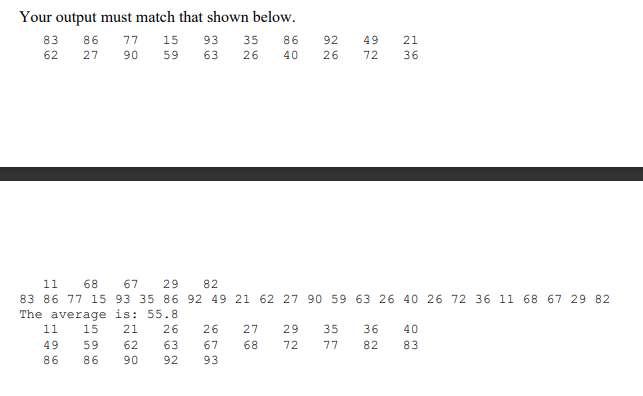 Solved This is the output that I need, and I am having | Chegg.com