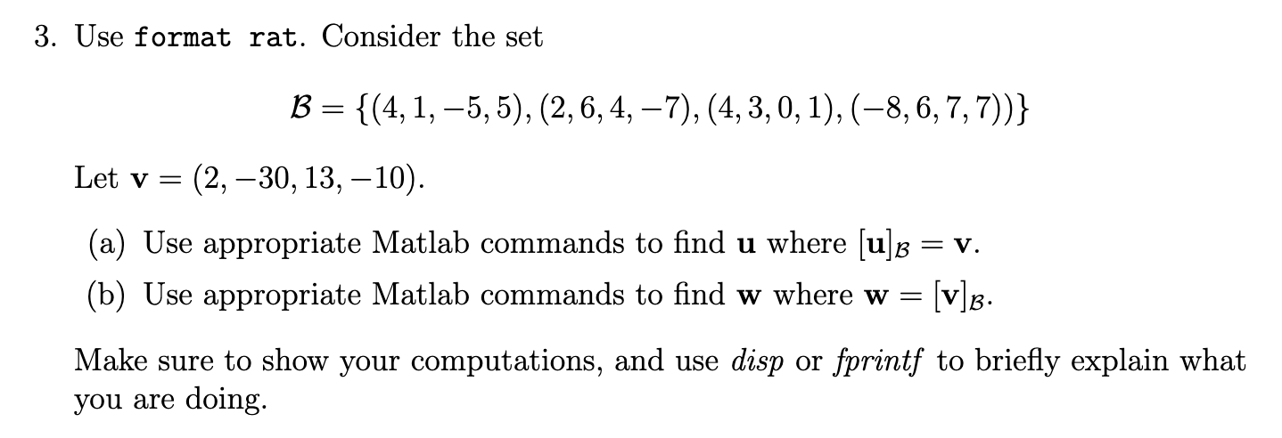 Solved Use format rat. Consider the | Chegg.com