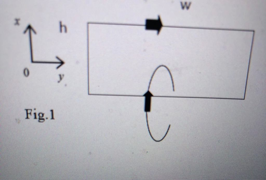 A rectangular conducting loop with dimension h by w | Chegg.com