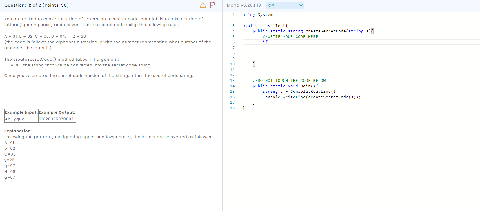 Solved Explanation: Following the pattern (and ignoring | Chegg.com